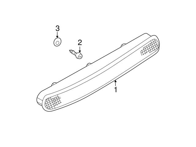 Genuine VW/Audi 1Y0945097 Center High Mount Stop Light; Rear - VW ...