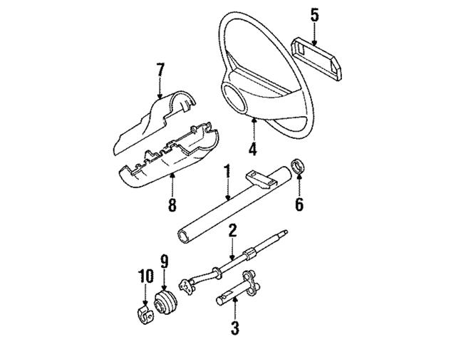 Genuine VW/Audi 3054197632 Steering Shaft; Lower - VW | VW3054197632