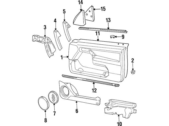 Genuine VW/Audi 3A0867201H Door Water Deflector; Left, Right - VW ...