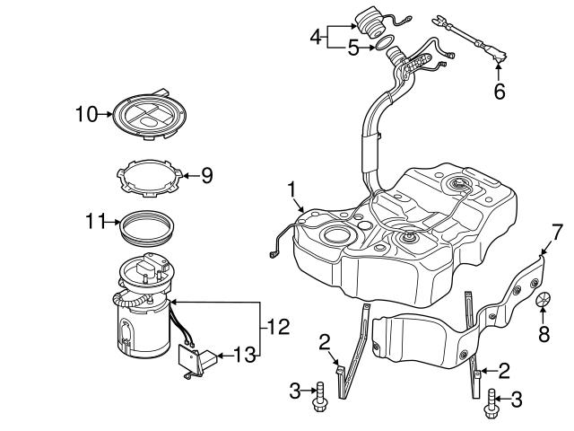 Genuine VW/Audi 3AA201550P Fuel/Gas Cap - VW | 3AA201550K 3AA201550L ...