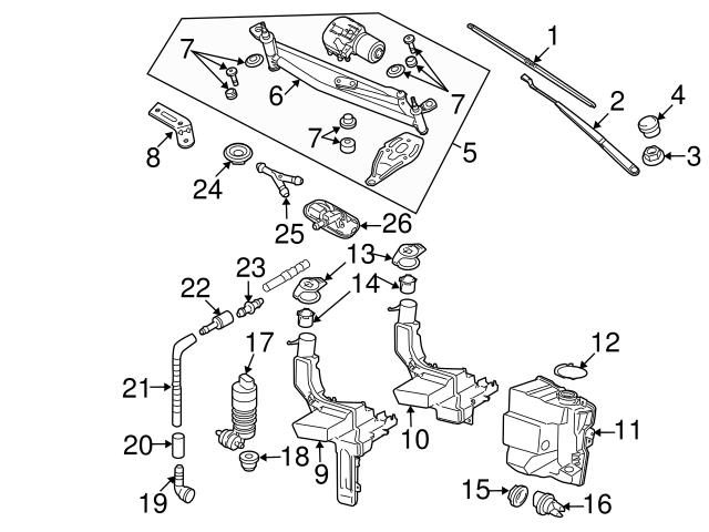 Genuine VW/Audi 3AB955023A Windshield Wiper Motor; Front - VW ...