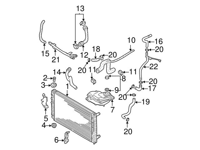 Genuine VW/Audi 3B0121283D Radiator Support Air Duct; Left - VW ...