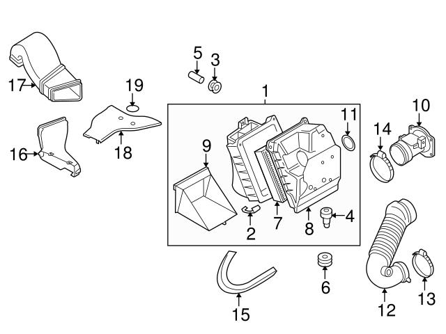 Genuine VW/Audi 3B0129615M Air Intake Hose - VW | 8D0129615K VW3B0129615M