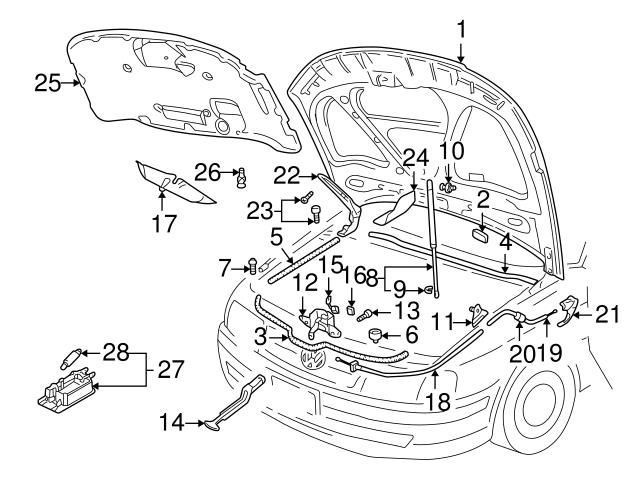 Genuine VW/Audi 3B0953236D Security System Infared Sensor - VW ...
