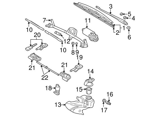 Genuine VW/Audi 3B0955453AG Windshield Washer Fluid Reservoir - VW ...