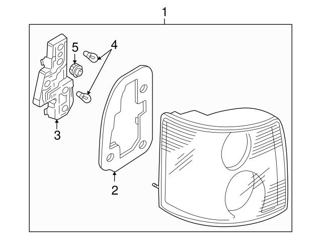 Genuine VW/Audi 3B5945096AC Tail Light Assembly; Right - VW | VW3B5945096AC