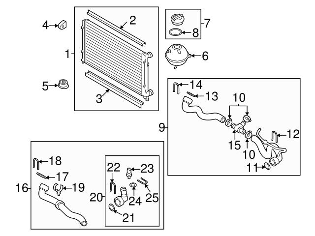 Genuine VW/Audi 3C0122051CD Radiator Coolant Hose - VW | VW3C0122051CD