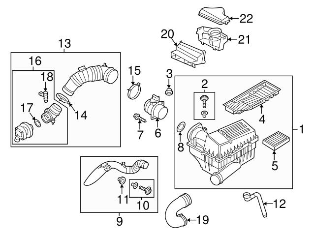 Genuine VW/Audi 3C0129618D Air Intake Hose - VW | VW3C0129618D