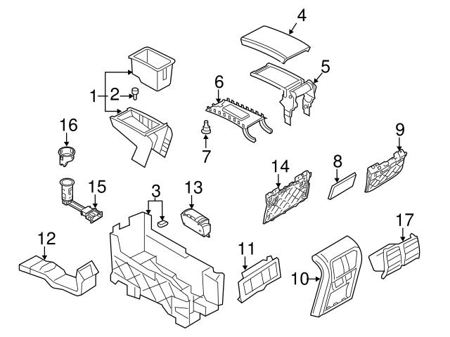 Genuine VW/Audi 3C0864161D Console Hinge - VW | 3C0864161 3C0864161A ...