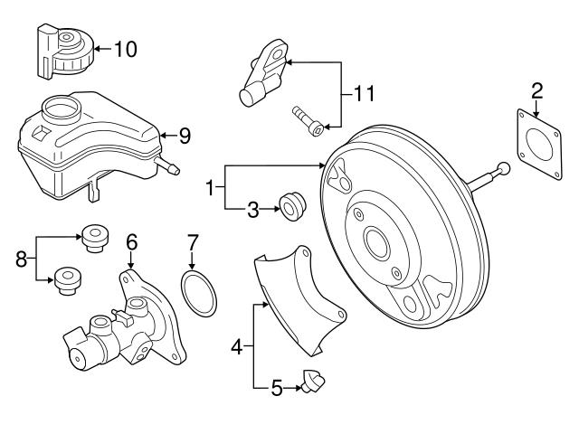 Genuine VW/Audi 3C1614019D Brake Master Cylinder - VW | 3C1614019 ...