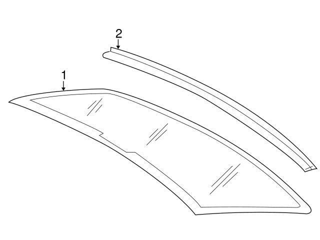 Genuine VW/Audi 3C8853465A041 Back Glass Reveal Molding - VW ...