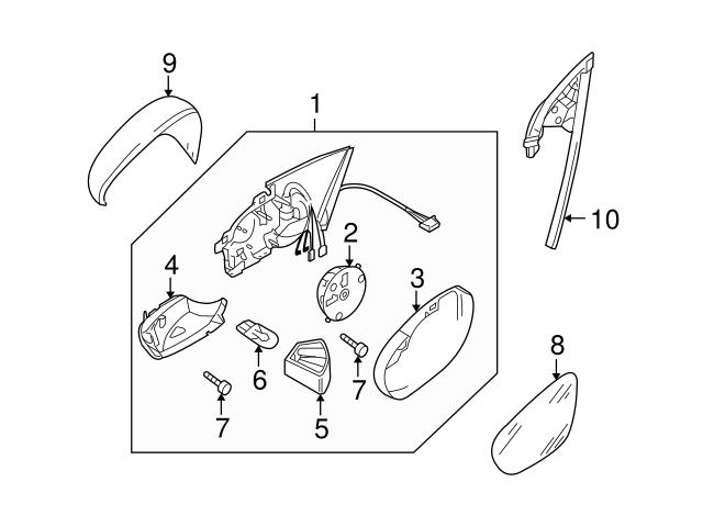 Genuine VW/Audi 3C8898011 Door Mirror Hardware Kit; Left, Right SKU ...