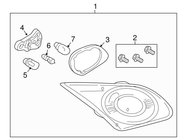 Genuine VW/Audi 3C8945307A Tail Light Assembly; Left Inner - VW ...