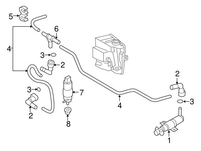 Genuine VW/Audi 3C8955104 Headlight Washer Nozzle; Right - VW | VW3C8955104