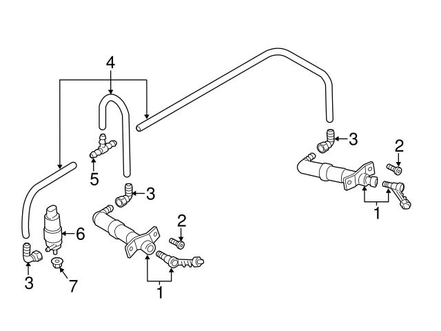 Genuine VW/Audi 3C8955104B Headlight Washer Nozzle; Right - VW ...