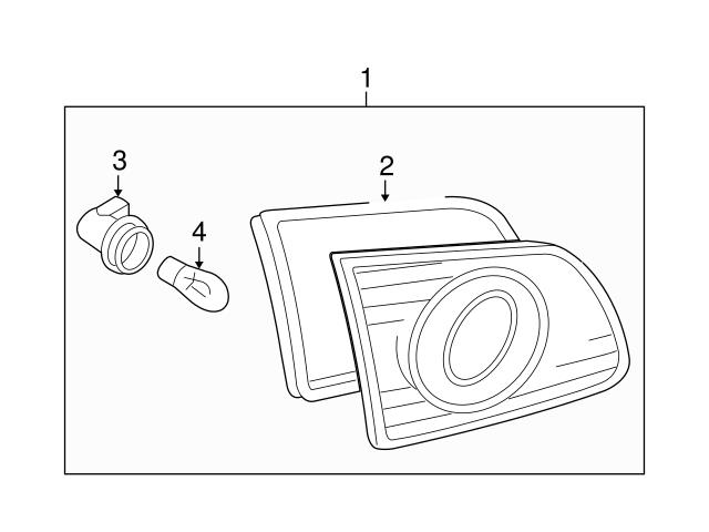 Genuine VW/Audi 3C9945094 Tail Light Assembly; Right Inner, Rear Right ...
