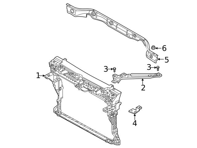 Genuine VW/Audi 3CM805931 Radiator Support Bracket; Left - VW | VW3CM805931