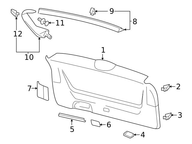 Genuine VW/Audi 3CM862629 Liftgate Pull Handle - VW | VW3CM862629