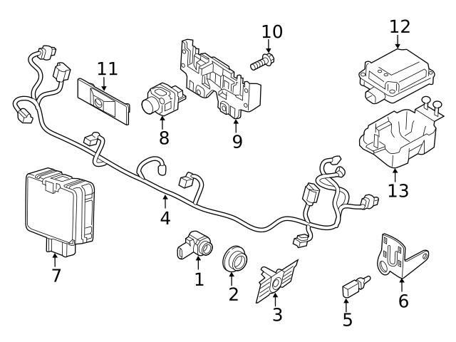 Genuine VW/Audi 3CN971095AP Parking Aid System Wiring Harness - VW ...