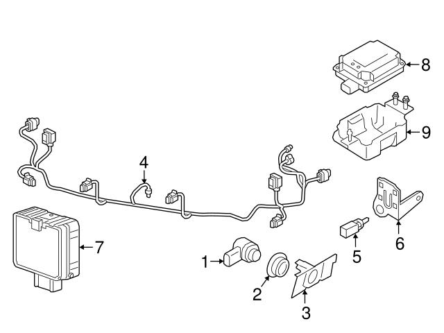 Genuine VW/Audi 3CN971095M Parking Aid System Wiring Harness - VW ...