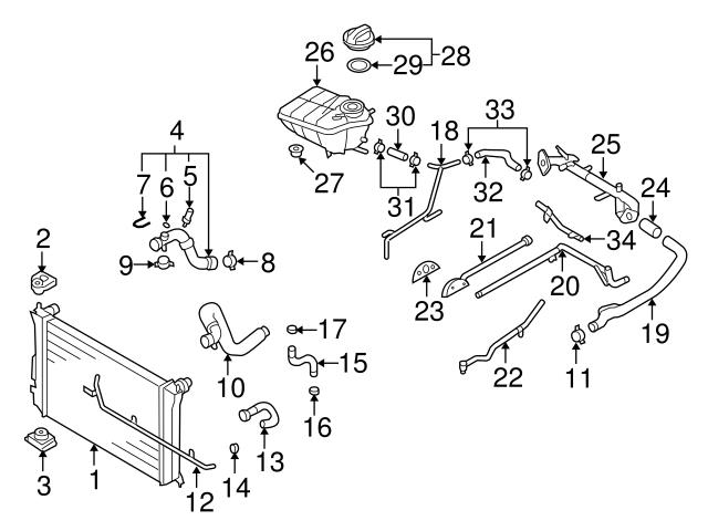 Genuine VW/Audi 3D0122101T Radiator Coolant Hose; Upper - VW ...
