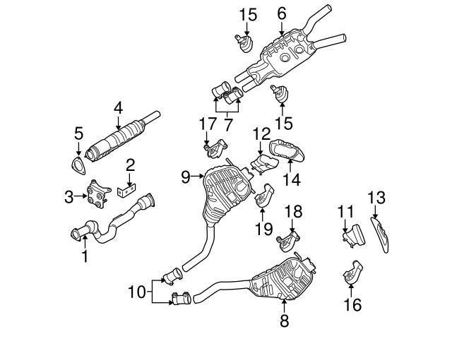Genuine VW/Audi 3D0253115A Catalytic Converter Gasket; Left, Right - VW ...