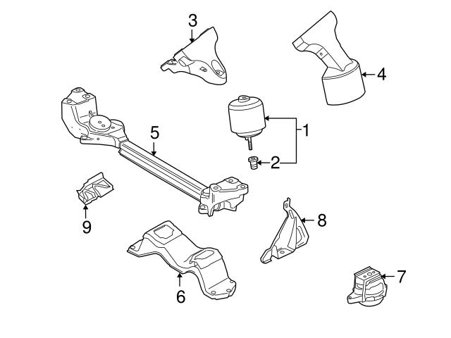 Genuine VW/Audi 3D0399152N Auto Trans Mount; Right - VW | VW3D0399152N