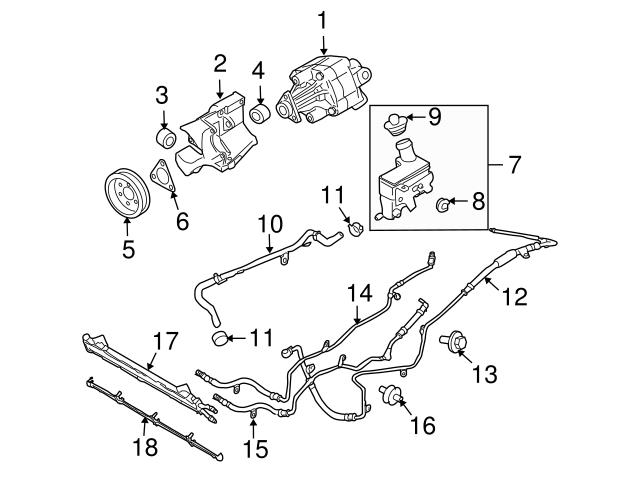 Genuine VW/Audi 3D0422891BA Power Steering Return Hose - VW ...