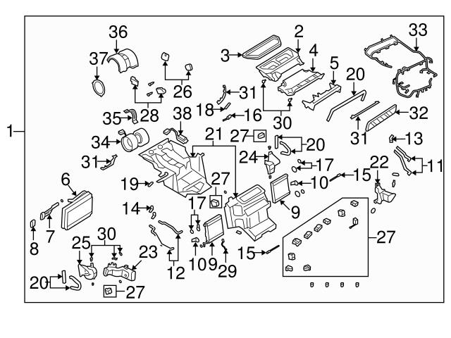 Genuine VW/Audi 3D0898030 Heater Core; Left, Right - VW | VW3D0898030