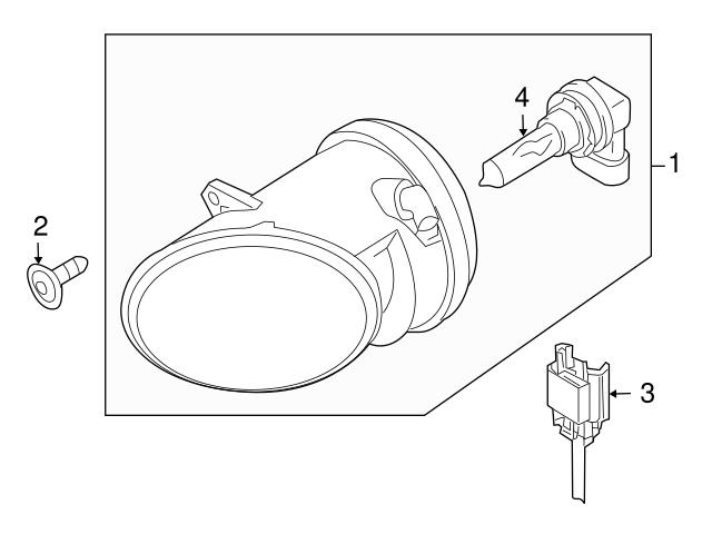 Genuine VW/Audi 3D0941165A Fog Light Connector; Left, Right - Audi ...