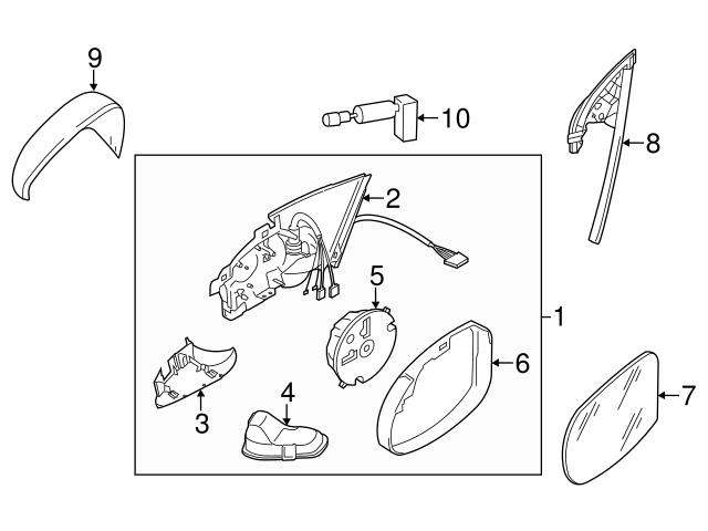 Genuine VW/Audi 3D0959578C Door Mirror Drive Motor; Front Right - VW ...