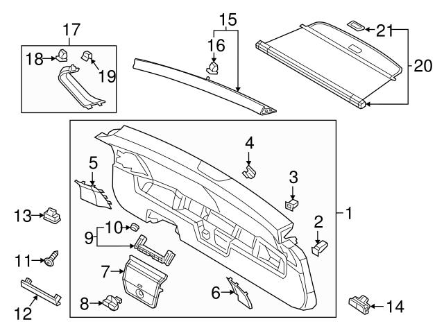 Genuine VW/Audi 3G0947411B Cargo Area Light - VW | 3G0947411D VW3G0947411B
