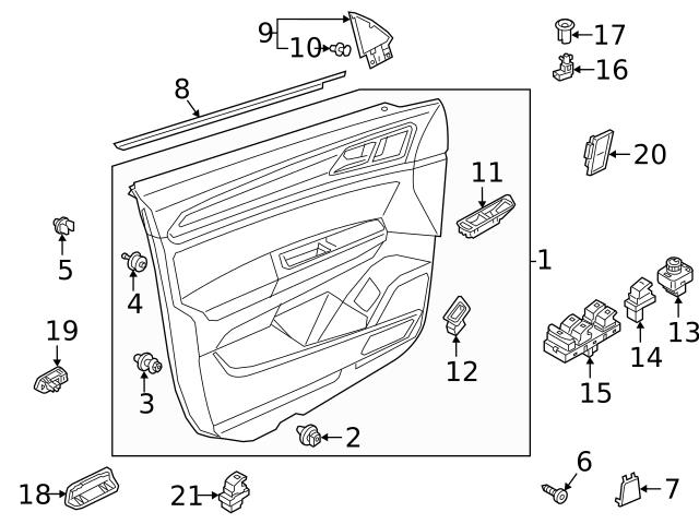 Genuine VW/Audi 3G0947411D Step Light; Left, Right - VW | 3G0947411B ...