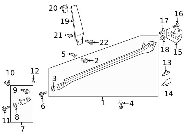 Genuine VW/Audi 3G88543213Q7 Fender Molding; Front Left - VW ...