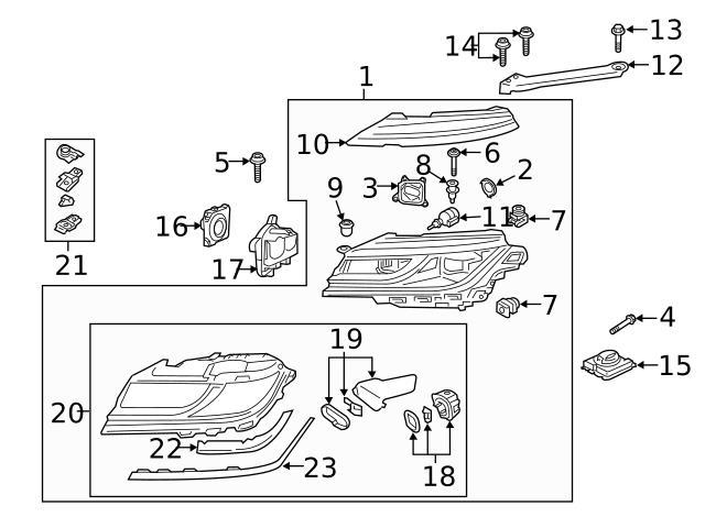 Genuine VW/Audi 3G8998477A Cornering Lamp Assembly; Right - VW ...