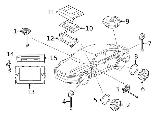 Genuine VW/Audi 3Q0035465 Radio Amplifier - VW | VW3Q0035465