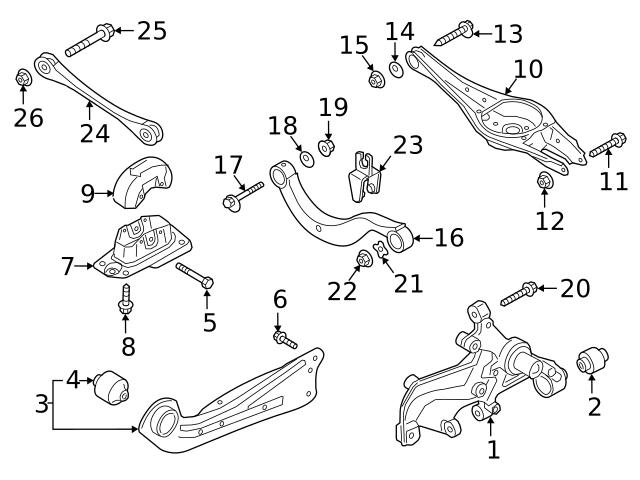 Genuine VW/Audi 3Q0505311G Control Arm; Right Front, Left Front - Audi ...