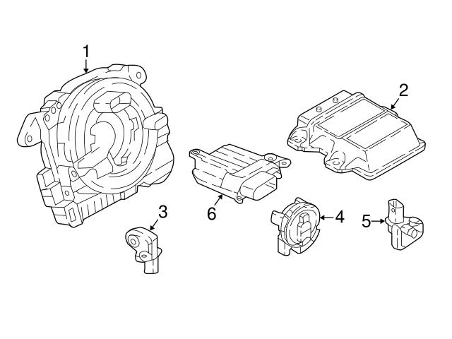 Genuine VW/Audi 3Q0959351A Impact Sensor; Left, Right - VW | VW3Q0959351A