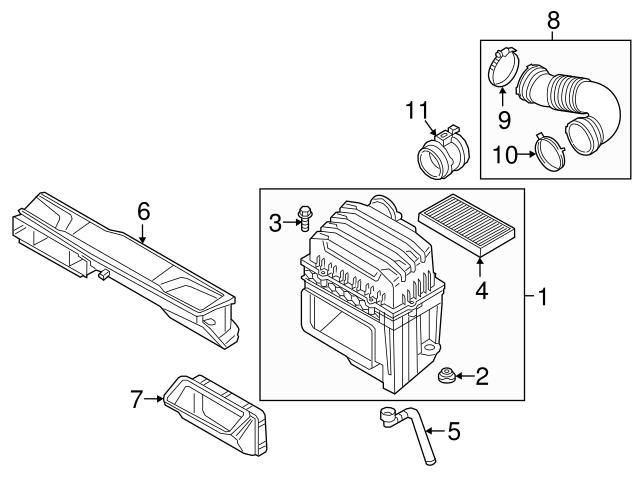 Genuine VW/Audi 3QF129680 Air Intake Hose - VW | VW3QF129680