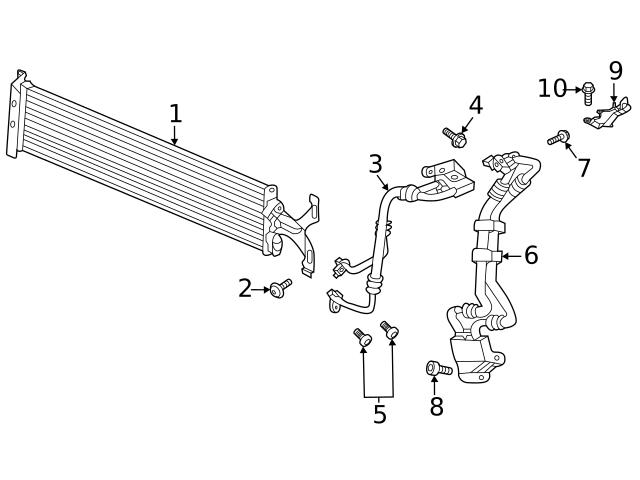 Genuine VW/Audi 3QF317019B Auto Trans Oil Cooler - VW | VW3QF317019B