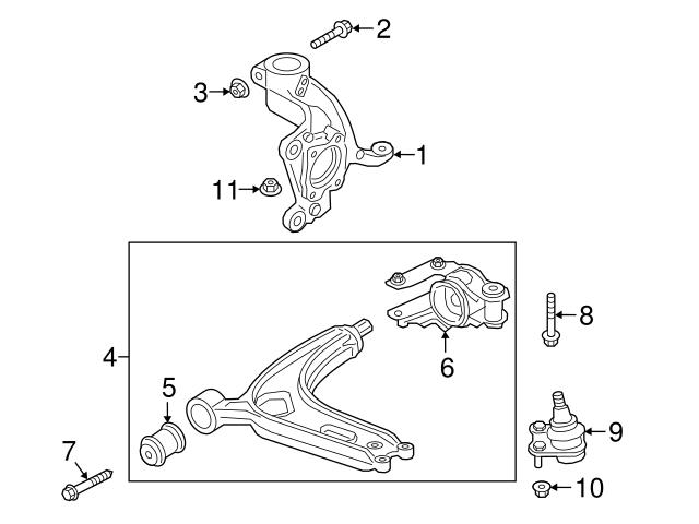 Genuine VW/Audi 3QF407152E Control Arm; Front Right - VW | 3QF407152C ...