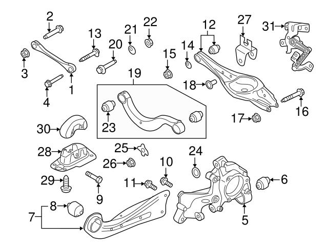Genuine VW/Audi 3QF505311B Control Arm; Rear Lower Rearward - VW ...
