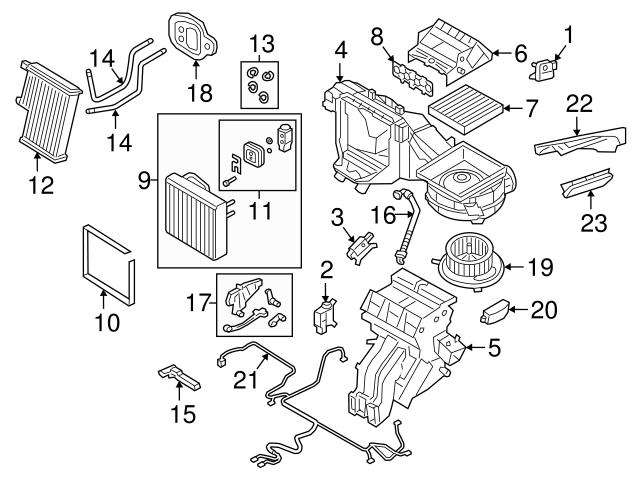 Genuine VW/Audi 3QF816103A A/C Evaporator Core and Case Assembly - VW ...