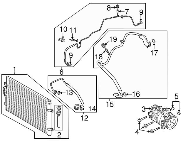 Genuine VW/Audi 3QF816741B A/C Refrigerant Discharge Hose - VW ...