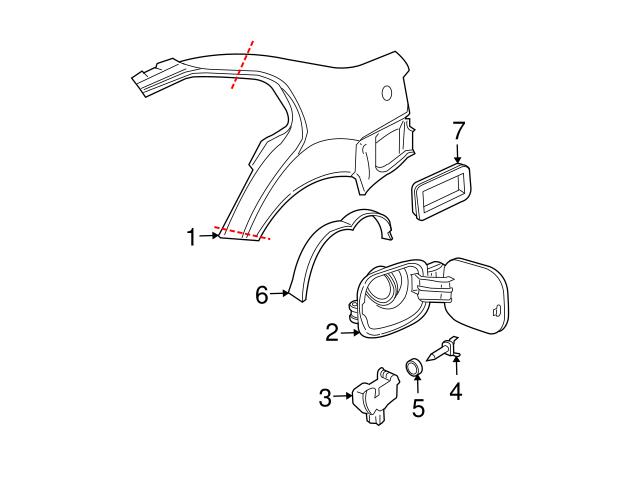 Genuine VW/Audi 3T0819465A Quarter Panel Vent; Left, Right, Rear - Audi ...
