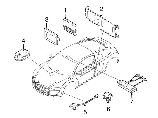 Genuine VW/Audi 420035545A GPS Navigation Control Module Bracket - Audi ...