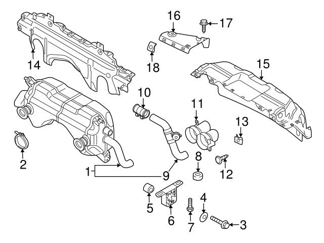 Genuine VW/Audi 420251238 Tailpipe; Right - Audi | AU420251238