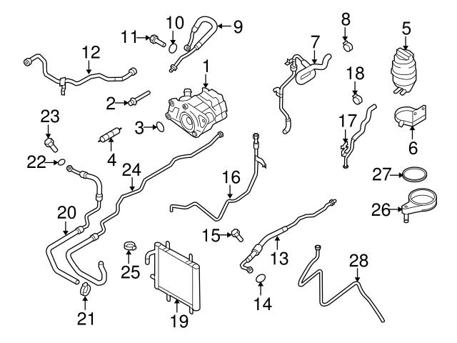 Genuine VW/Audi 420422493 Power Steering Pump Reservoir Bracket - Audi ...