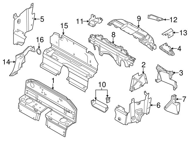 Genuine VW/Audi 420825715 Bumper Cover Heate Shield; Left Outer - Audi ...