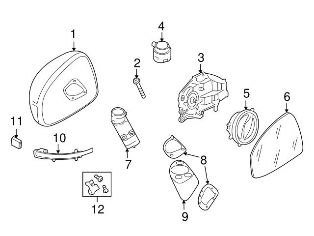 Genuine VW/Audi 420857540 Door Mirror Bracket; Right - Audi | AU420857540